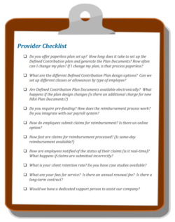 Ten Questions to Ask Defined Contribution Providers