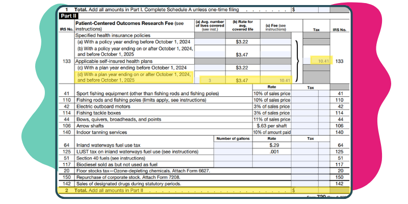 Form 720 and PCORI Fee FAQs