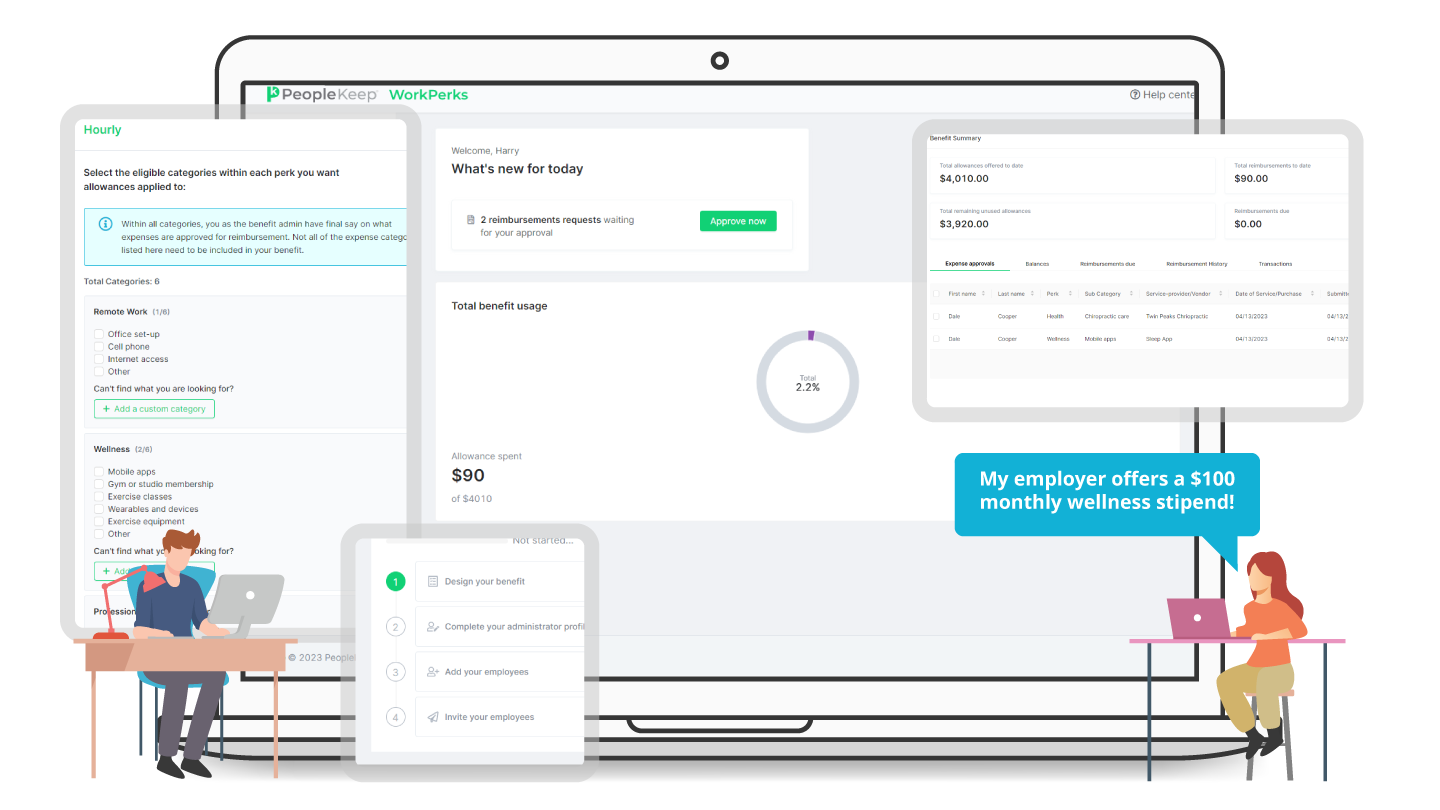WorkPerks employee stipend administration platform | PeopleKeep